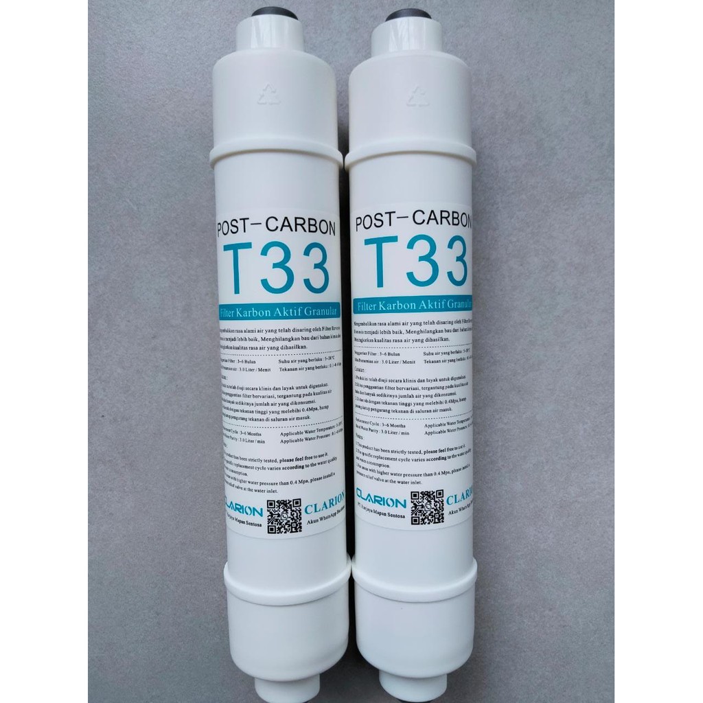 Jual CLARION Cartridge Filter T33 Platinum Clarion/Post Carbon 10 Inch ...