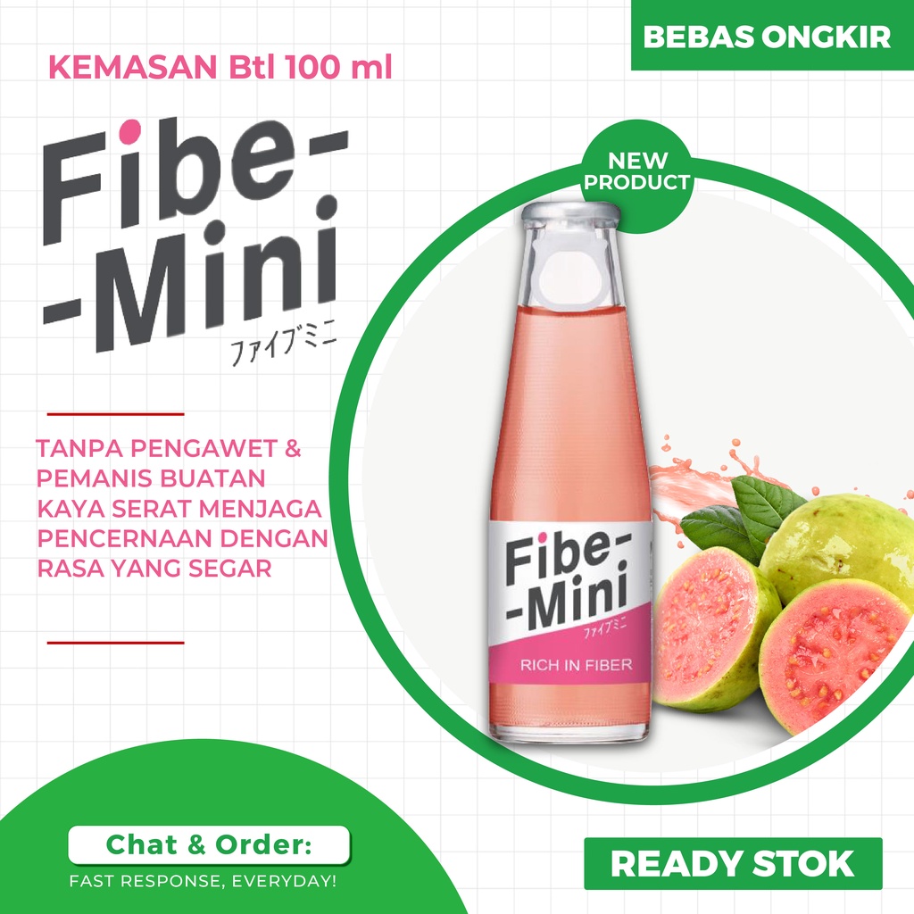 Jual FIBE MINI MINUMAN KAYA SERAT Otsuka - Fibe Mini Jambu Merah 100 ml ...