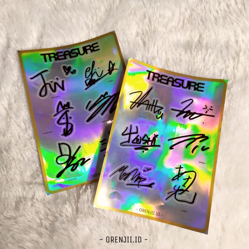 Jual STIKER TANDA TANGAN TREASURE HOLOGRAM /STICKER SIGN TREASURE ...