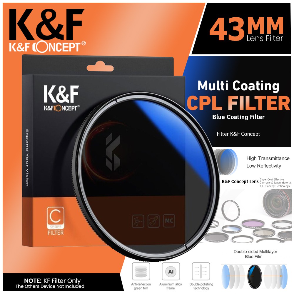 Jual KNF Concept 43mm Filter MC CPL Filter Multi Coating K&F Concept | Shopee Indonesia
