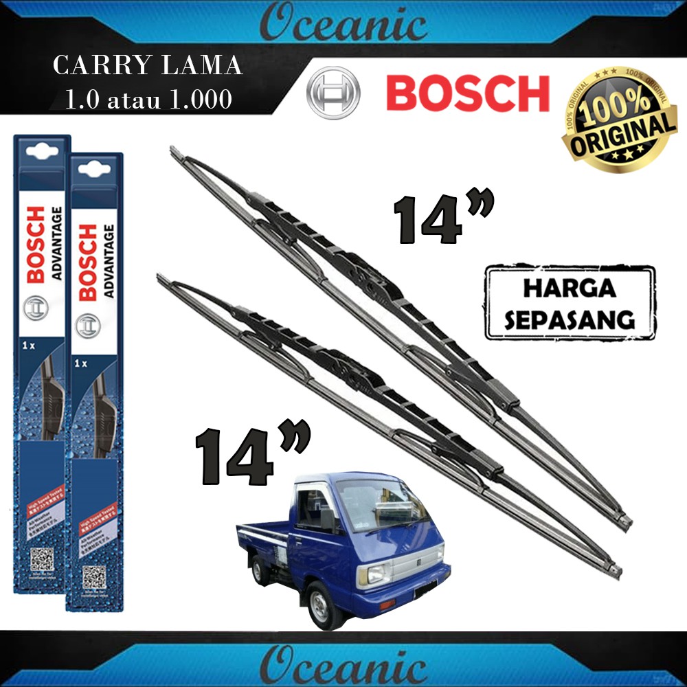 Jual WIPER KACA DEPAN MOBIL CARRY 1.000 ATAU 1.0 LAMA BOSCH ADVANTAGE 14" 14" ORIGINAL | Shopee ...