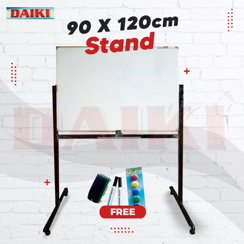 Jual Papan Tulis / Whiteboard DAIKI magnetic Single face stand Uk ...
