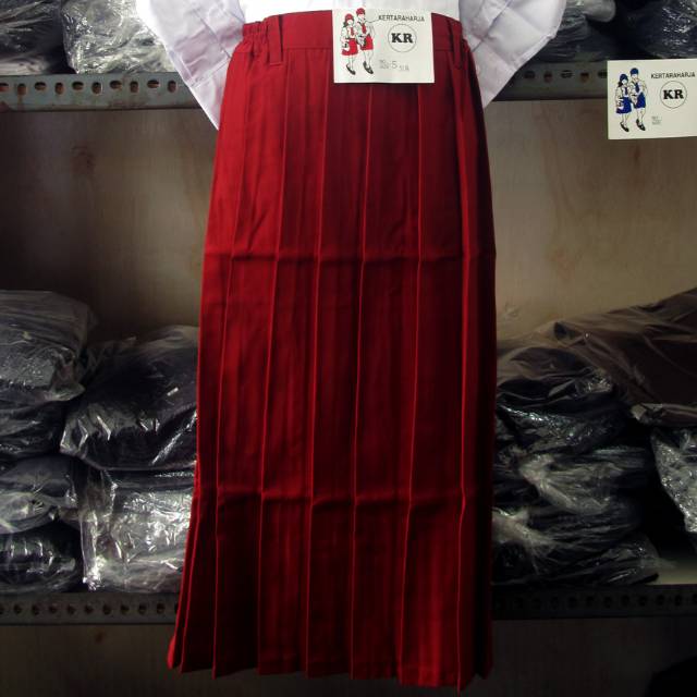 Jual Rok Panjang Rempel Seragam SD Merah (Seragam Sekolah) | Shopee Indonesia