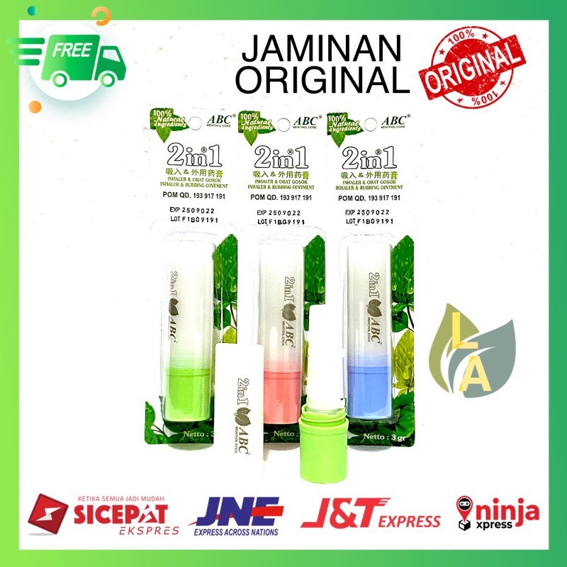 ABC Menthol Cone 2 in 1 ( 3 Gram ) - Inhaler Dan Obat Gosok | Shopee ...