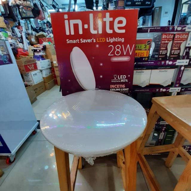 Jual Lampu baret LED plafon ceiling light IN LITE Inlite In-lite 28w ...