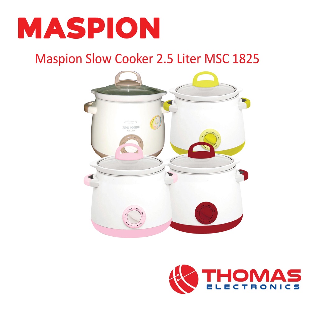 Jual Maspion Slow Cooker 2.5 Liter MSC 1825 Penanak Nasi Pelan | Shopee ...