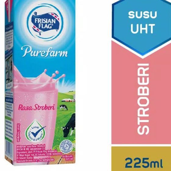 Jual Frisian Flag UHT Strawberry 225ml | Shopee Indonesia