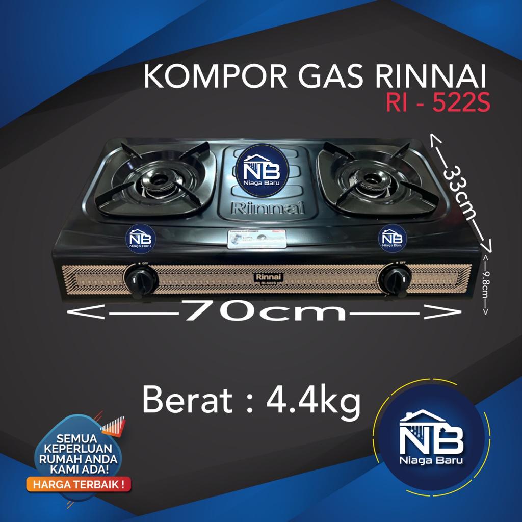 Jual Kompor Gas Rinnai 2 Tungku Ri 522 S Ri 522S Indonesia|Shopee Indonesia