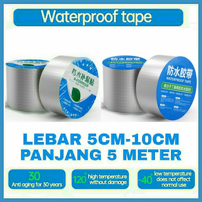 Jual Lakban Tambal Atap Bocor Super Kuat Tahan Air Bahan Alumunium Foil - 5Cm X 5 Meter ...