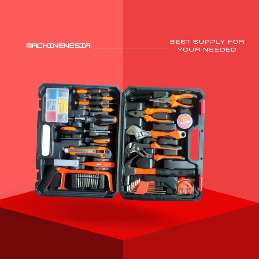 Jual TOOL KIT SET PERKAKAS FULSET 1SET KOMPLIT LENGKAP / OBENG TANG ...