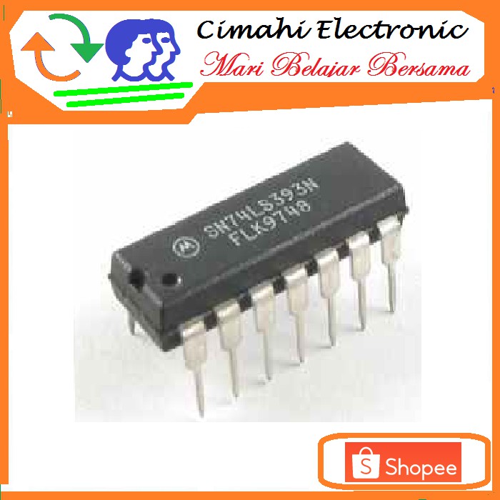 Jual IC 74393 74LS393 Dual 4-bit Binary Counter | Shopee Indonesia
