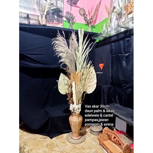 Jual dried flower buket / paket bunga kering aesthetic lengkap dengan ...