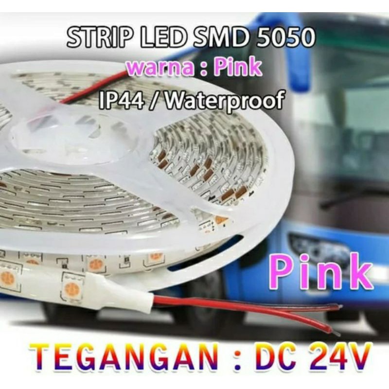 Jual LED strip 5050 pink ip44 DC 24 Volt | Shopee Indonesia