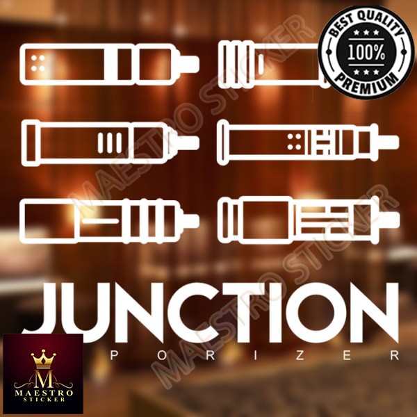 Jual Cutting Sticker Vape Vapor Icon Custom Wall Stiker Toko Tembok ...