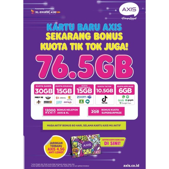 Jual KARTU PERDANA AXIS VIRAL UP TO 70GB | Shopee Indonesia