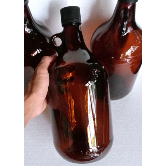 Jual BOTOL KACA COKLAT UK: 2,5 Liter /1 pcs Indonesia|Shopee Indonesia