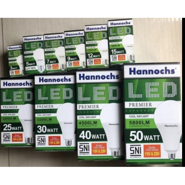 Jual LED Hannochs Premier 3W - 5W - 7W - 9W | Shopee Indonesia