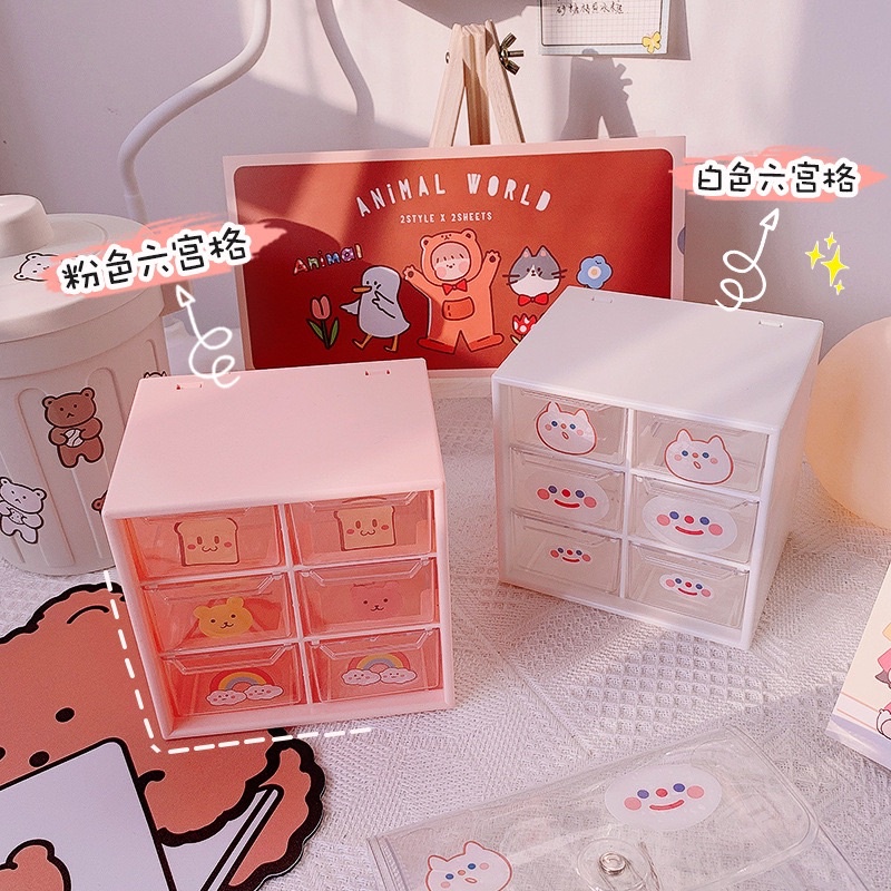 Jual Storage Box Mini / Tempat Penyimpanan Serba Guna Aesthetic ...