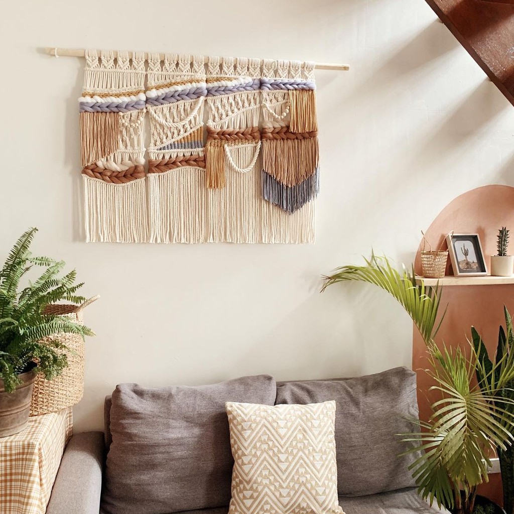 Jual Macrame weave / makrame hiasan dinding 100x80cm | Shopee Indonesia