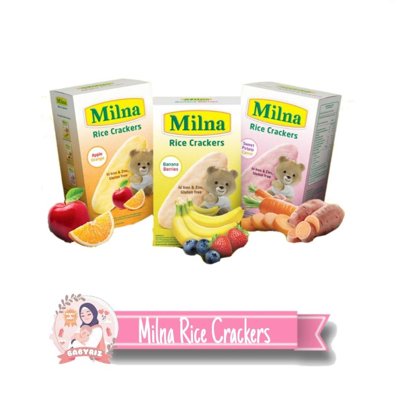 Jual Milna Rice Crackers / Milna Biskuit Bayi Rice Cracker 20 G ...