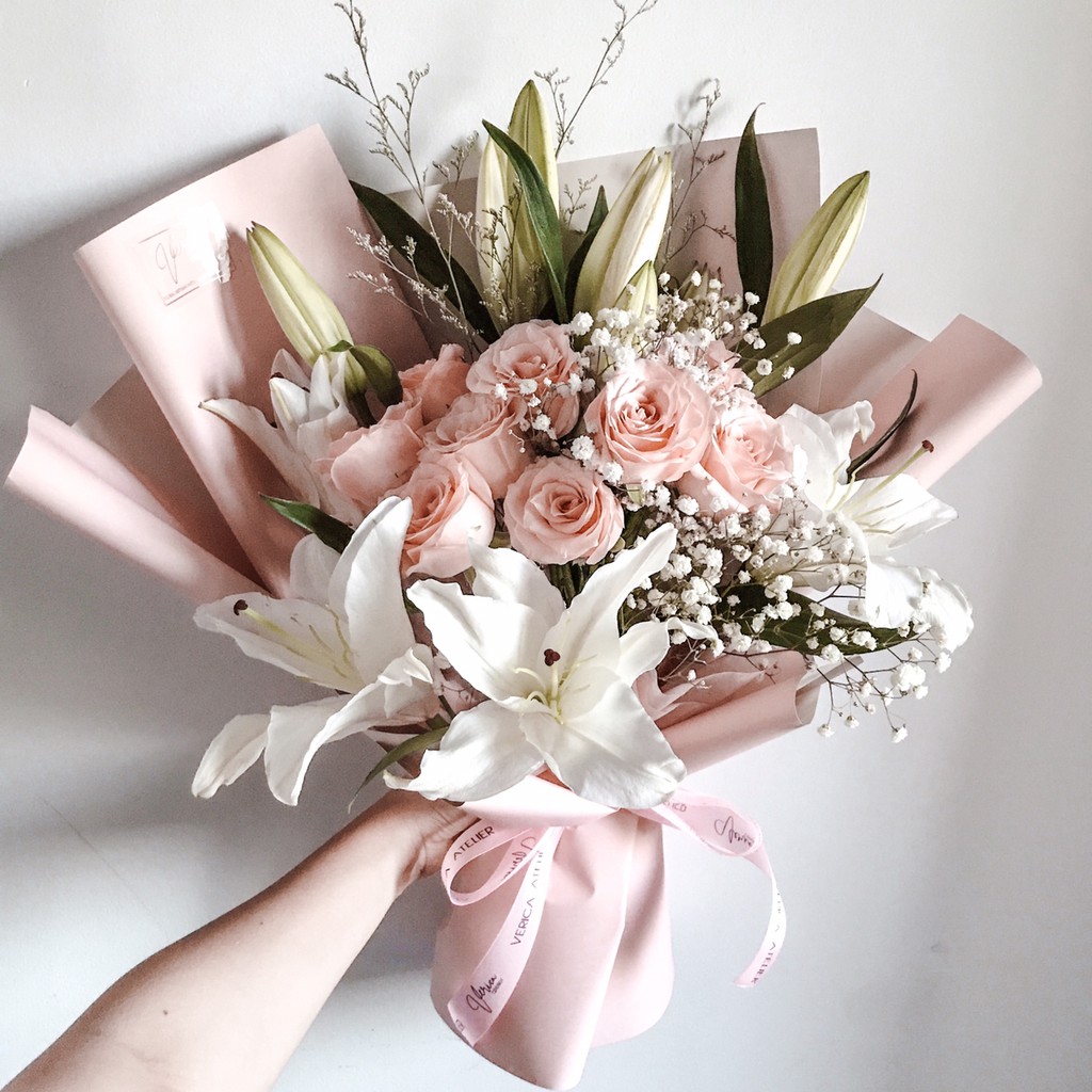 Jual Lily Bouquet Mix Rose - Buket Bunga Lily dan Mawar | Shopee Indonesia