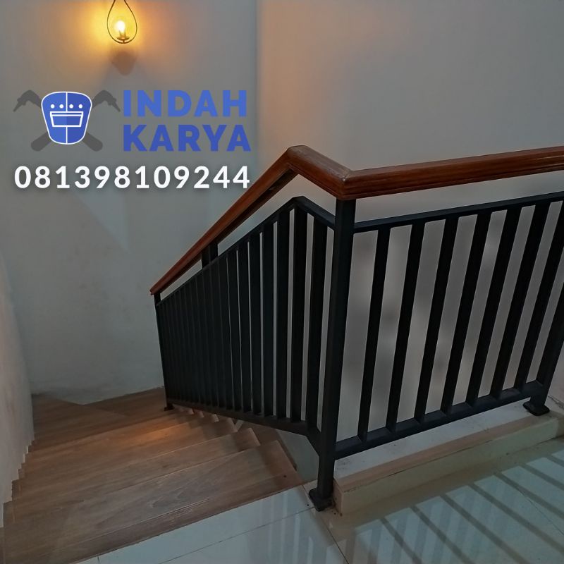 Jual railing tangga minimalis modern kombinasi kayu | Shopee Indonesia