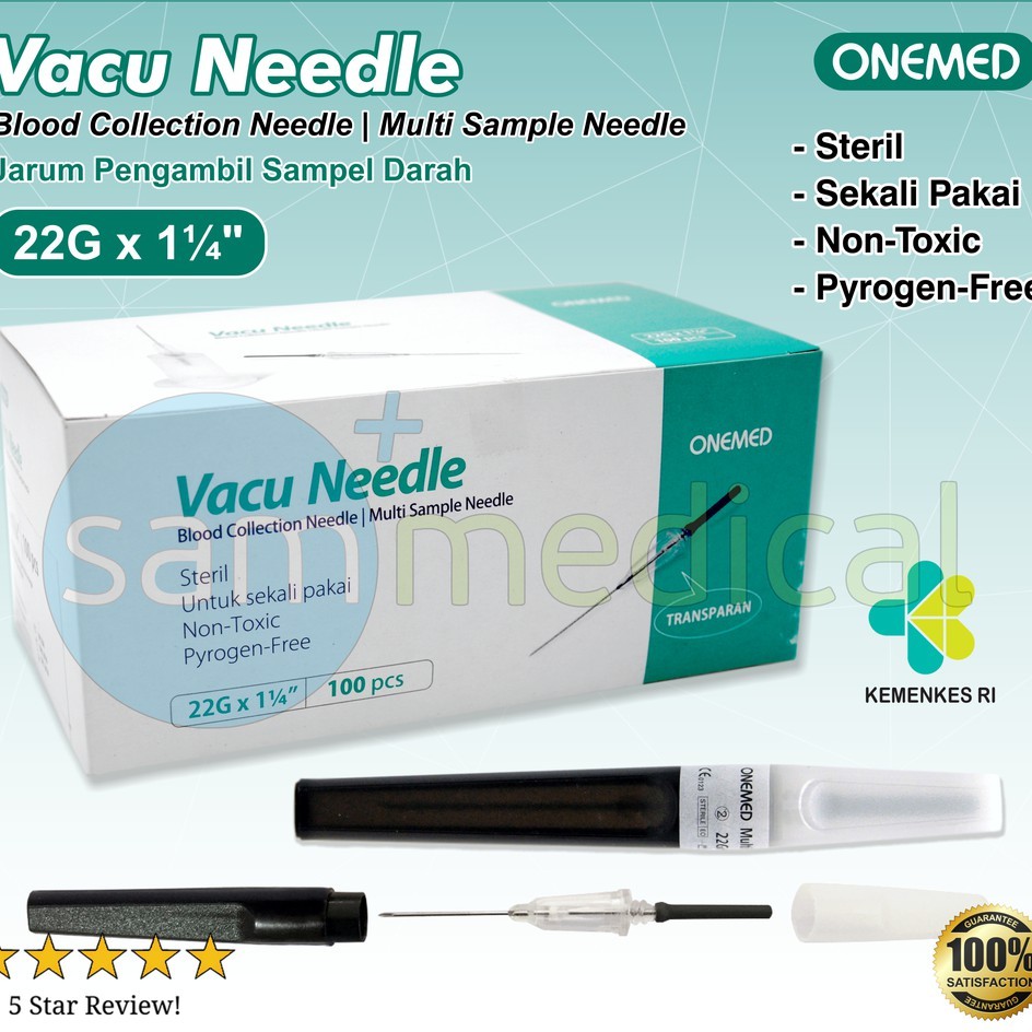 Jual OneMed Vacu Needle / Vacutainer Needle / Jarum Vacutainer Multi ...