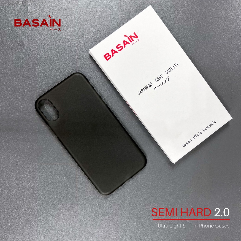 Jual Casing iPhone X / Xs Semi Hard BASAIN Original Case - Black Mate ...