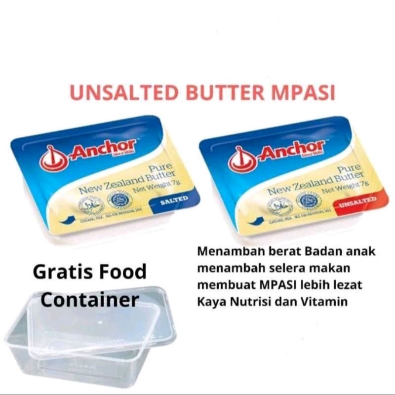 Jual Unsalted butter anchor isi 10 pcs @7gr ( free box / food container ...