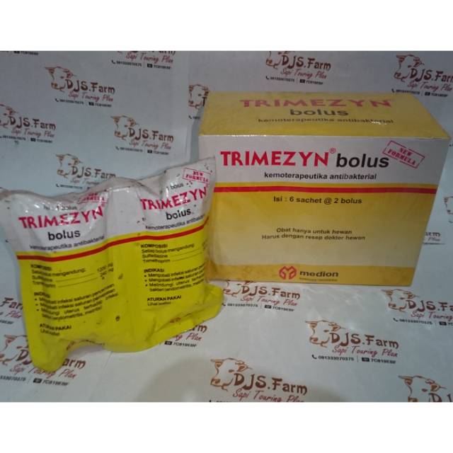 Jual TRIMEZYN BOLUS medion obat pernafasan dan pencernaan diare mencret ...