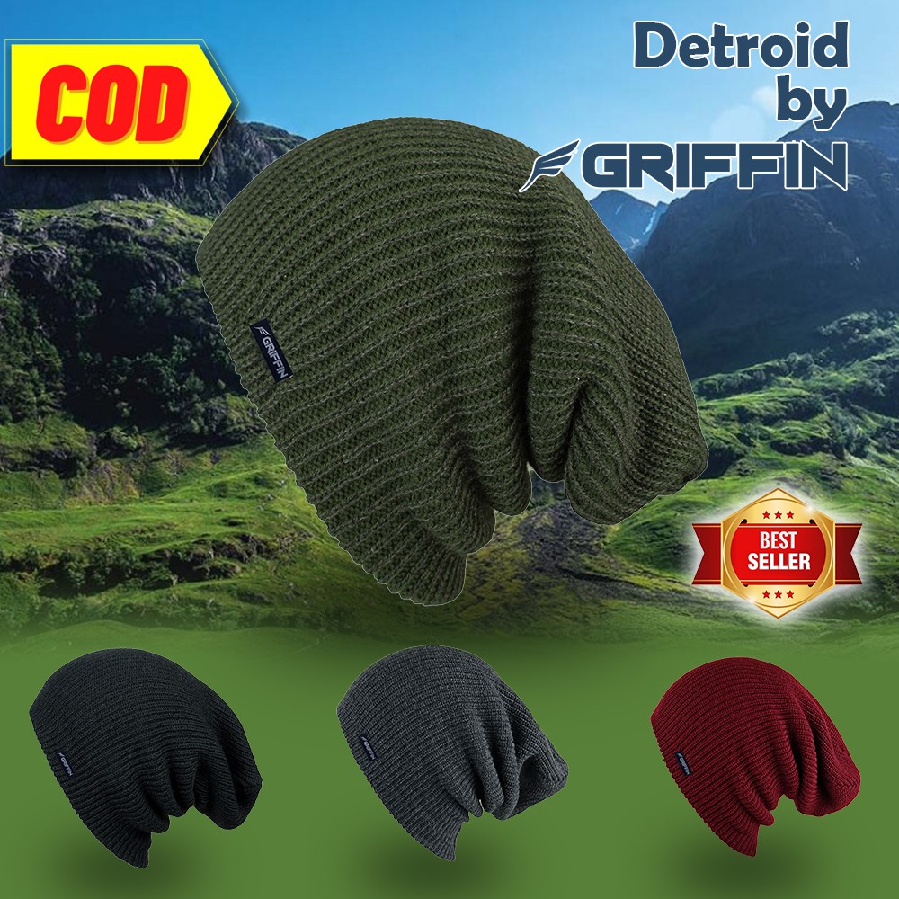 Kupluk Pria Rajut Dewasa Detroid Cocok untuk Hiking Naik Gunung ...