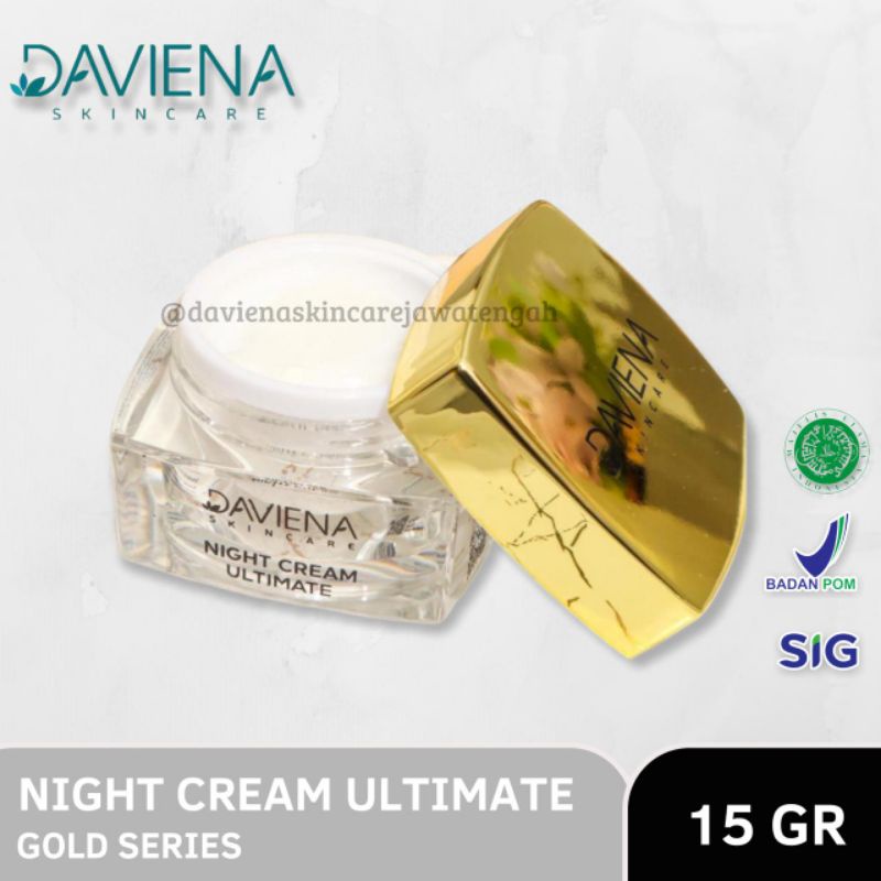 Jual Night Cream Gold Series Daviena Skincare 15gr | Shopee Indonesia
