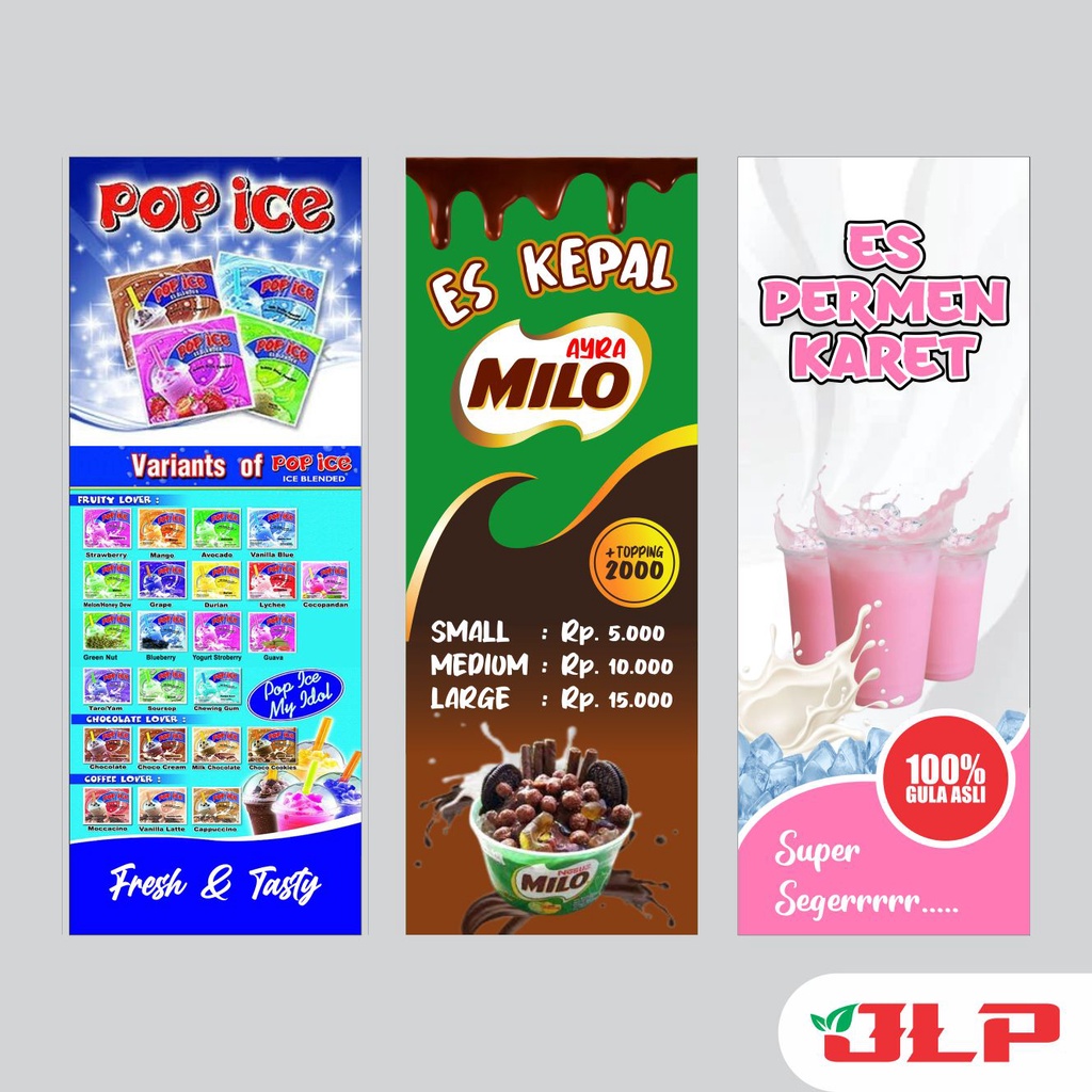 Jual SPANDUK MINUMAN / SPANDUK DRINK / BANNER POP ICE / BANNER ES ...