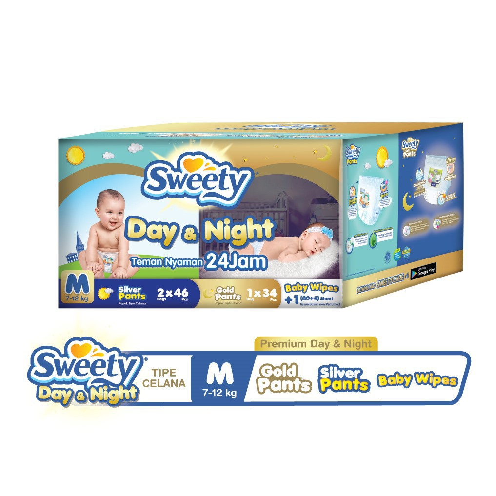 Jual Sweety Premium Day & Night Pants Size M - 2 x 46 gr | Shopee Indonesia