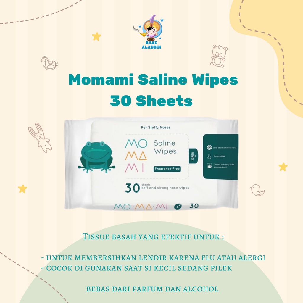 Jual Momami Baby Saline Wipes - Tisu Basah Anti Flu Bayi (30 Lembar ...