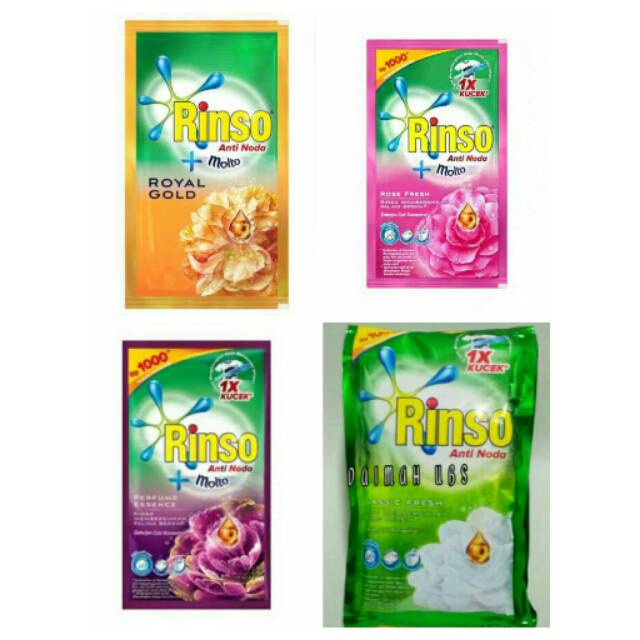 Jual Rinso Anti Noda Deterjen Cair 42ml X 6 sachet. | Shopee Indonesia