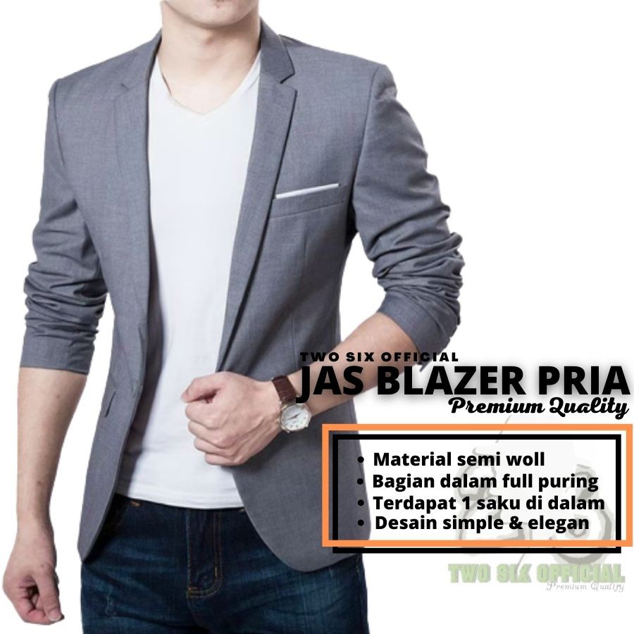 Jual TWO SIX - Jas Pria Formal / Blazer Casual Pria / Blazer Pria ...