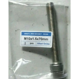 Jual Baut L baud Stainless M10 x 1.5 x 70mm L Hexagon Socket - SS304 ...