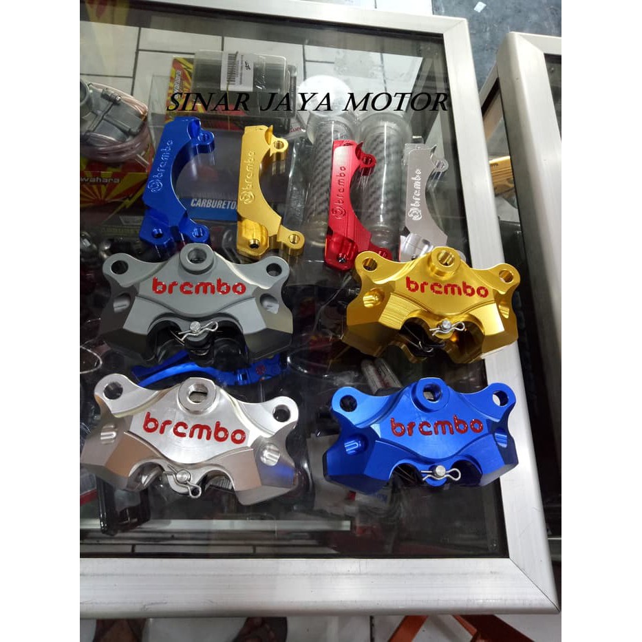 Jual Kaliper Brembo 2 Piston KU D-38 Yamaha Mio, Fino, Soul GT Lama + Breket CNC Indonesia ...