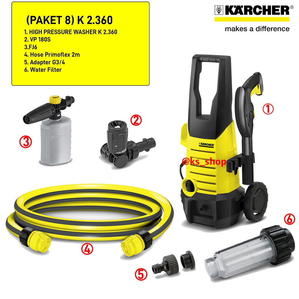 Jual Karcher K2 360 - Karcher K2.360 - Karcher K 2.360 - Karcher High Pressure Cleaner K2360 ...