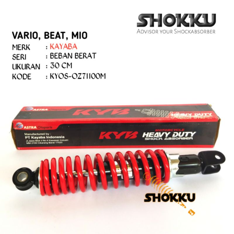 Jual Shock breaker KYB KYOS 0Z71100 Heavy Duty 300mm Vario Beat Mio Suspensi Matic | Shopee ...