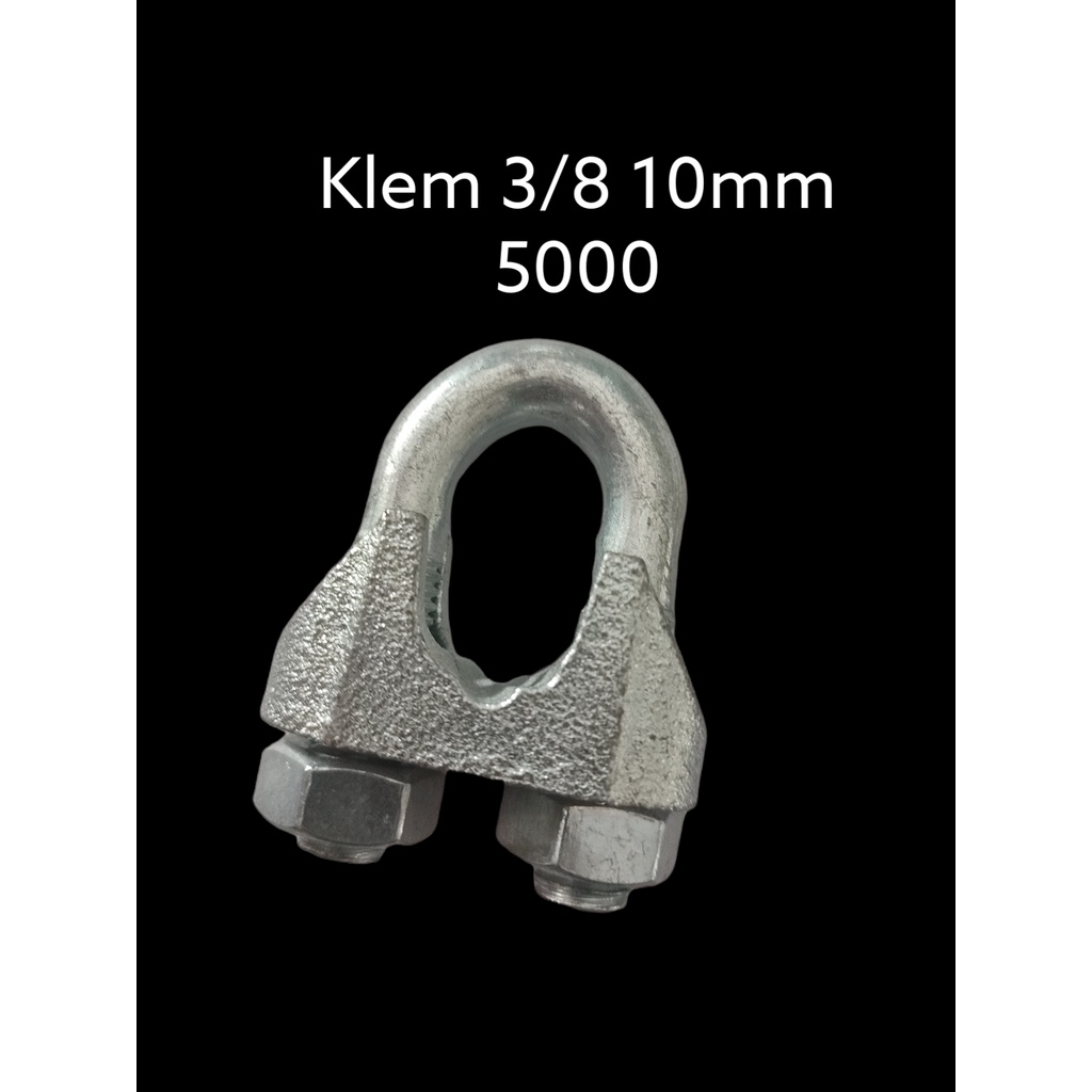 Jual Klem Seling Kuku Macan Galv 3/8-10mm/Wire Rope Clip | Shopee Indonesia