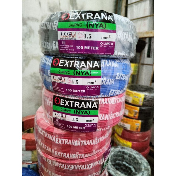 Jual kabel extrana nya 1x1.5 @ per meter | Shopee Indonesia