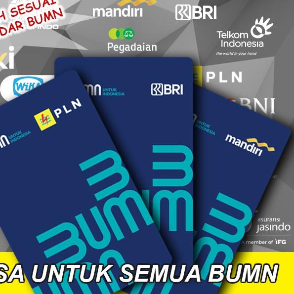Jual Cetak idcard emoney BUMN Terbaru name tag id card baru GLOSSY ...