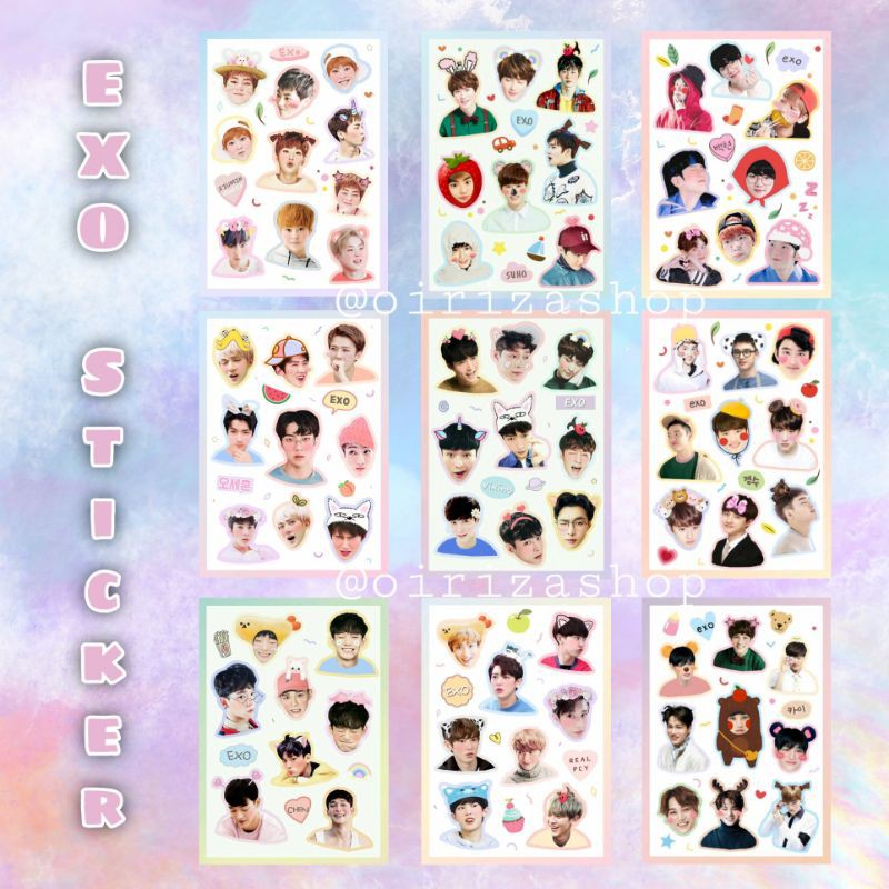 Jual Stiker Exo Member / Sticker Tumblr Aesthetic / Stiker Cutting A6 ...