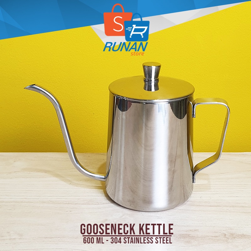 Jual Teko Leher Angsa 600 ml Pour Over Coffee Gooseneck Kettle 600ml ...
