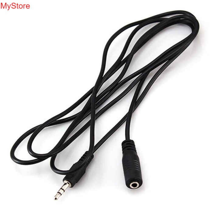 Jual Kabel Extension Audio Male to Female Cable AUX Jack 3.5mm ...