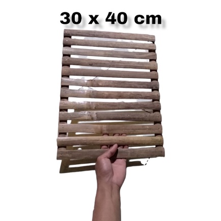 Jual Alas Kandang Kelinci Kucing Anjing Bahan Bambu Footrest Bambu Alas ...