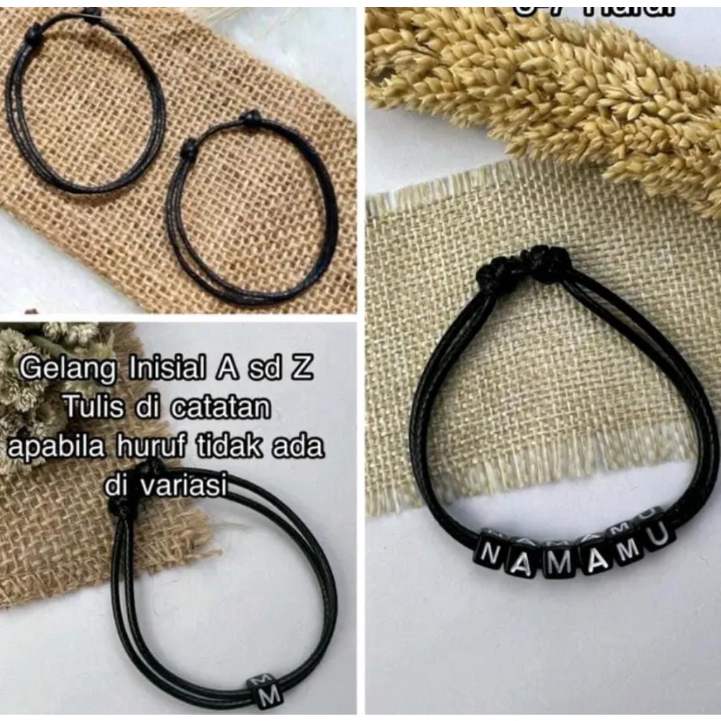 Jual gelang tali inisial nama dan tahun | Shopee Indonesia