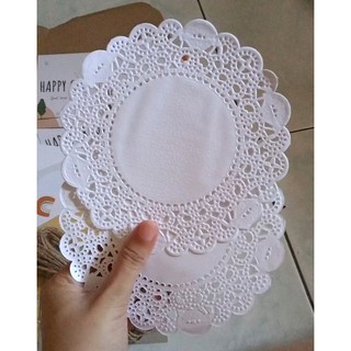 Jual (50pcs) Alas Toples Kue Renda Bulat Paper Dollies Kertas Cake Tart ...